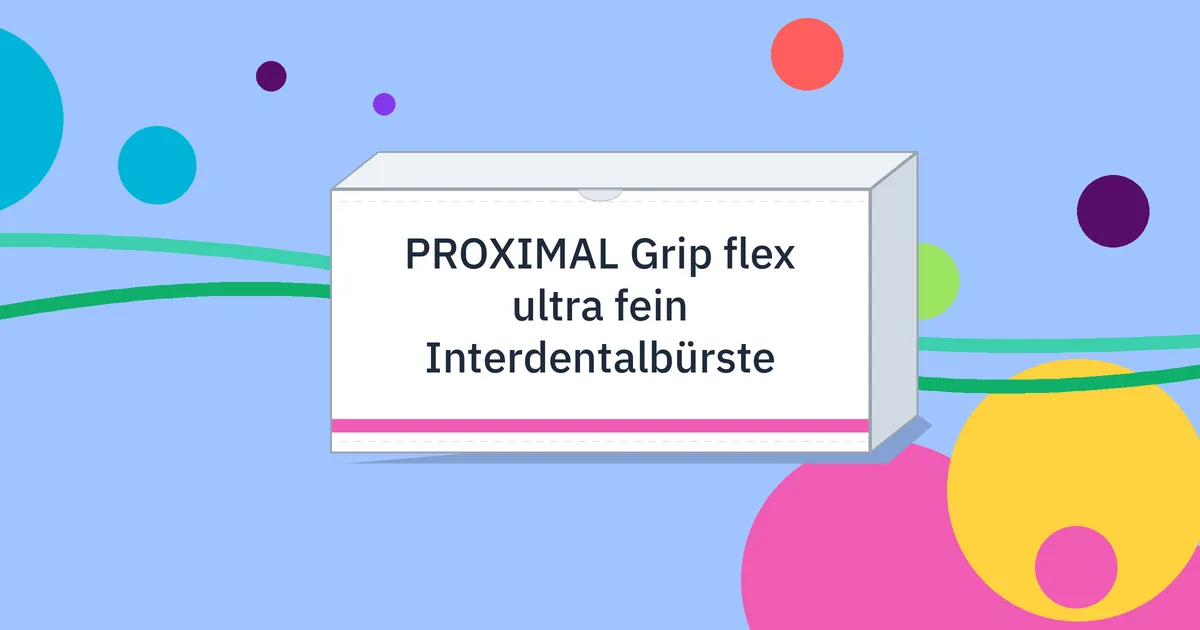 Symbolbild: Packung mit der Aufschrift PROXIMAL Grip flex ultra fein Interdentalbürste (PZN 06809814) – Verfügbarkeit und Bezug in Apotheken in Frankfurt am Main