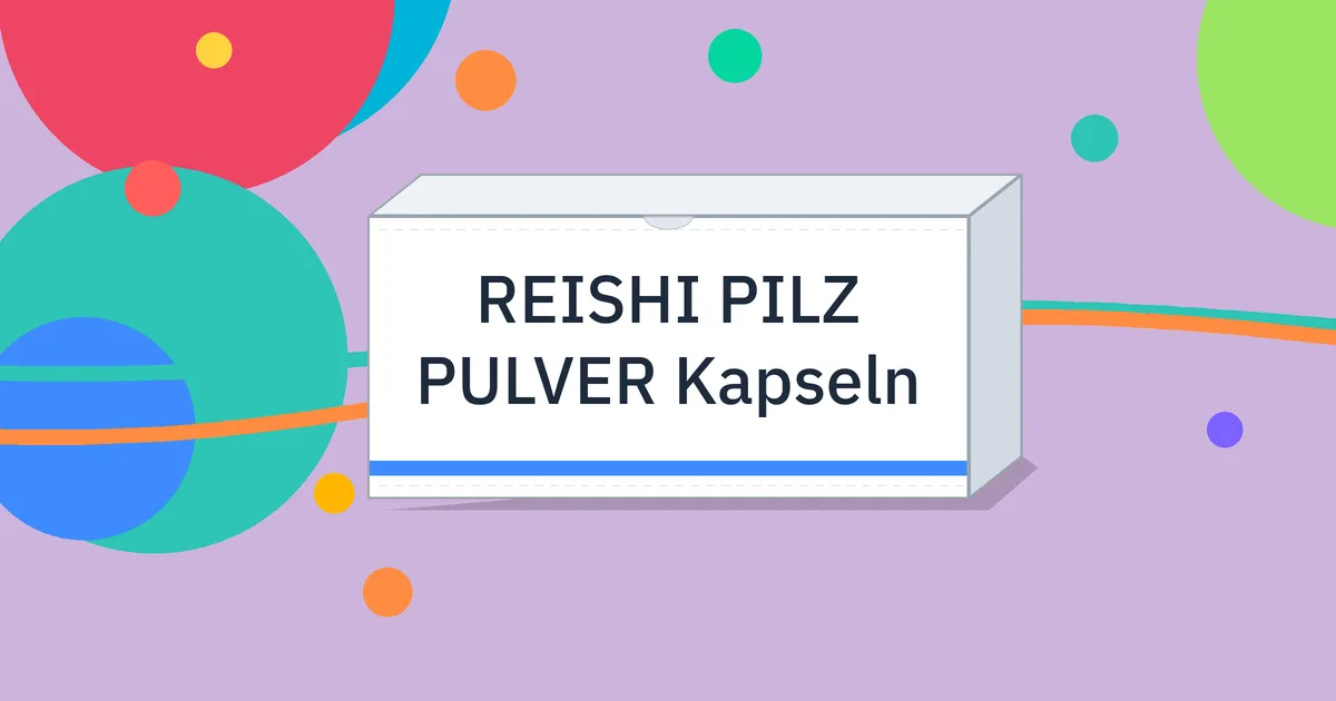 Symbolbild: Packung mit der Aufschrift REISHI PILZ PULVER Kapseln (PZN 10310150) – Verfügbarkeit und Bezug in Apotheken in Frankfurt am Main