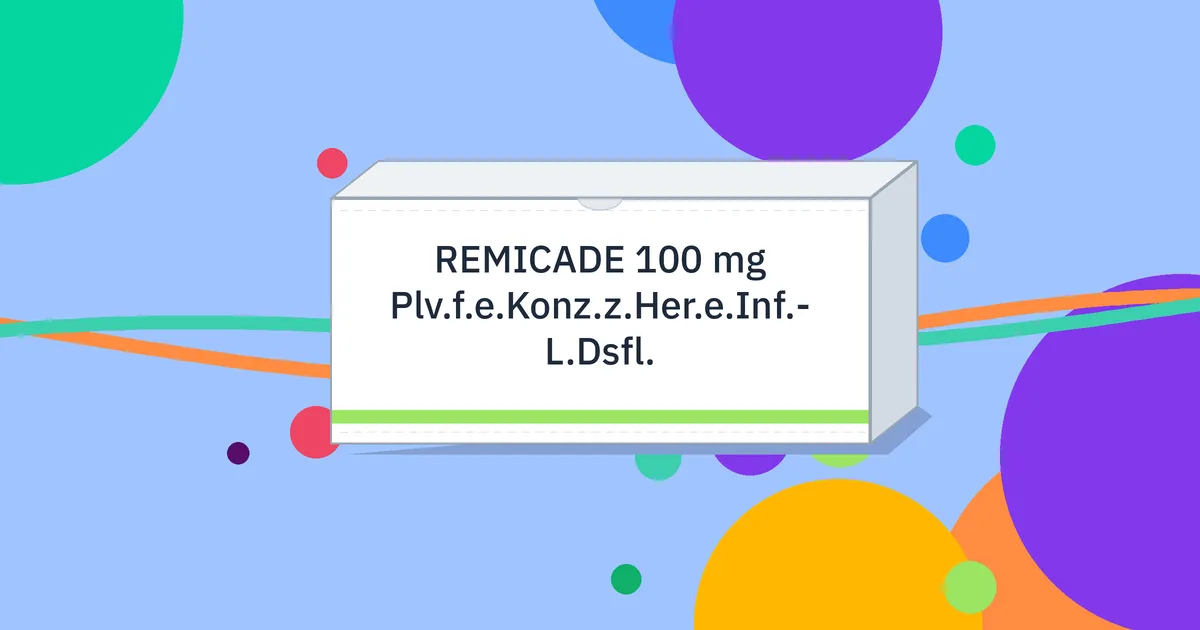 Symbolbild: Packung mit der Aufschrift REMICADE 100 mg Plv.f.e.Konz.z.Her.e.Inf.-L.Dsfl. (PZN 02645356) – Verfügbarkeit und Bezug in Apotheken in Frankfurt am Main