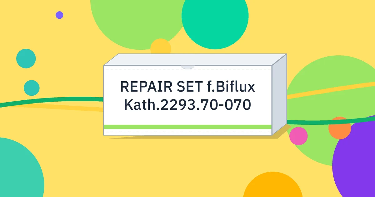 Symbolbild: Packung mit der Aufschrift REPAIR SET f.Biflux Kath.2293.70-070 (PZN 09398346) – Verfügbarkeit und Bezug in Apotheken in Frankfurt am Main