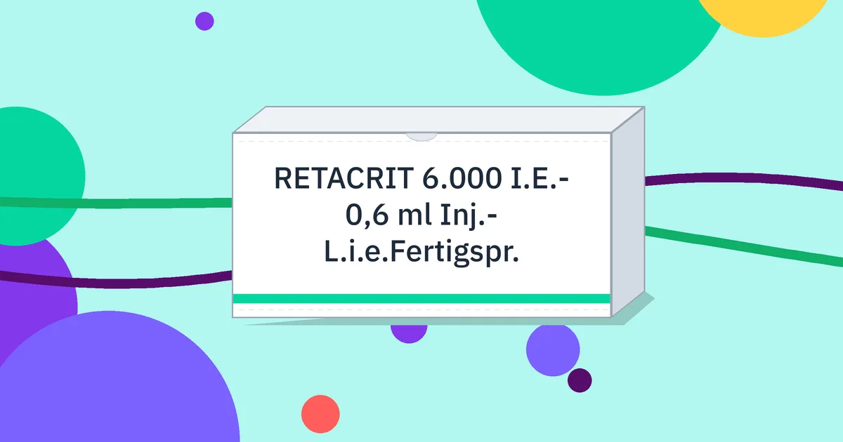 Symbolbild: Packung mit der Aufschrift RETACRIT 6.000 I.E.-0,6 ml Inj.-L.i.e.Fertigspr. (PZN 11667405) – Verfügbarkeit und Bezug in Apotheken in Frankfurt am Main