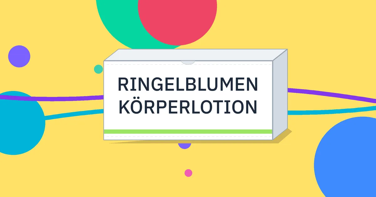 Symbolbild: Packung mit der Aufschrift RINGELBLUMEN KÖRPERLOTION (PZN 16335085) – Verfügbarkeit und Bezug in Apotheken in Frankfurt am Main