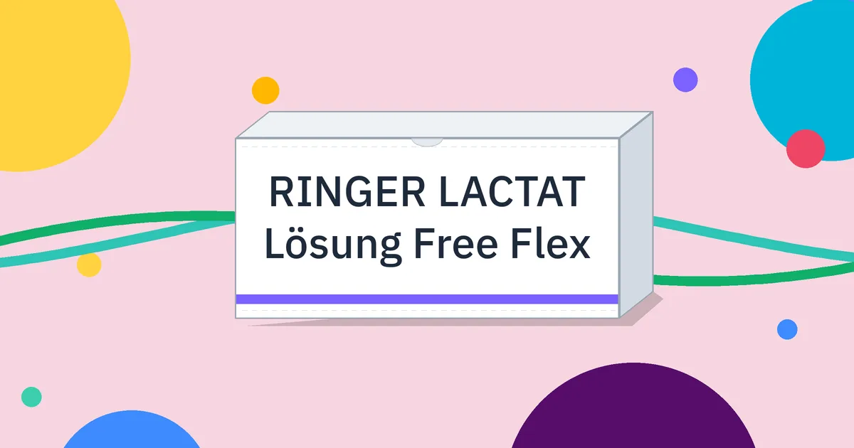 Symbolbild: Packung mit der Aufschrift RINGER LACTAT Lösung Free Flex (PZN 00731548) – Verfügbarkeit und Bezug in Apotheken in Frankfurt am Main
