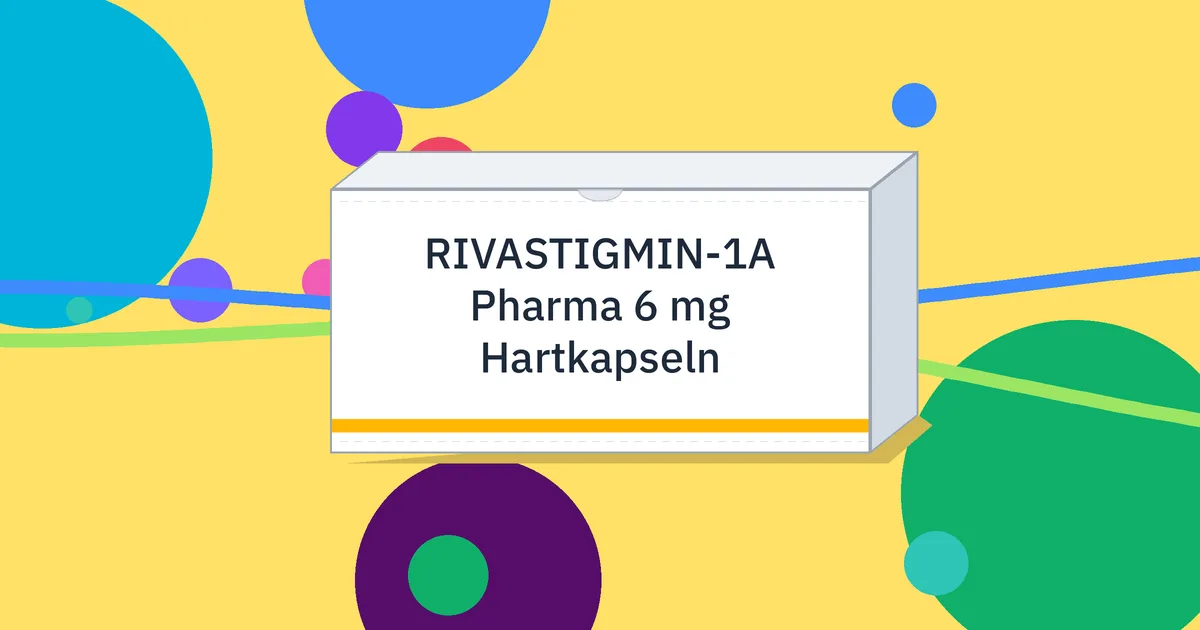 Symbolbild: Packung mit der Aufschrift RIVASTIGMIN-1A Pharma 6 mg Hartkapseln (PZN 09322716) – Verfügbarkeit und Bezug in Apotheken in Frankfurt am Main
