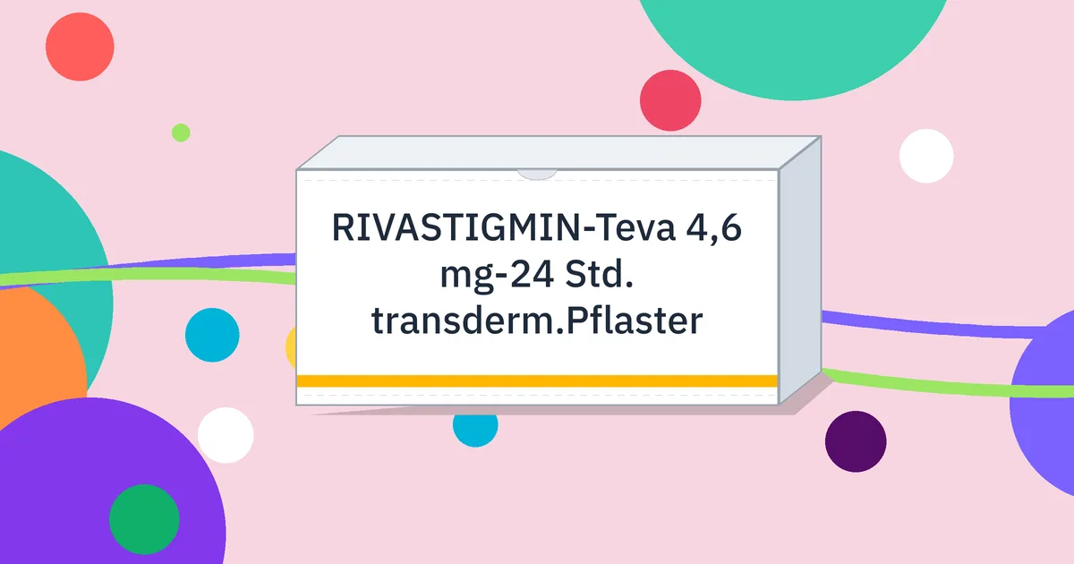 Symbolbild: Packung mit der Aufschrift RIVASTIGMIN-Teva 4,6 mg-24 Std. transderm.Pflaster (PZN 15735368) – Verfügbarkeit und Bezug in Apotheken in Frankfurt am Main