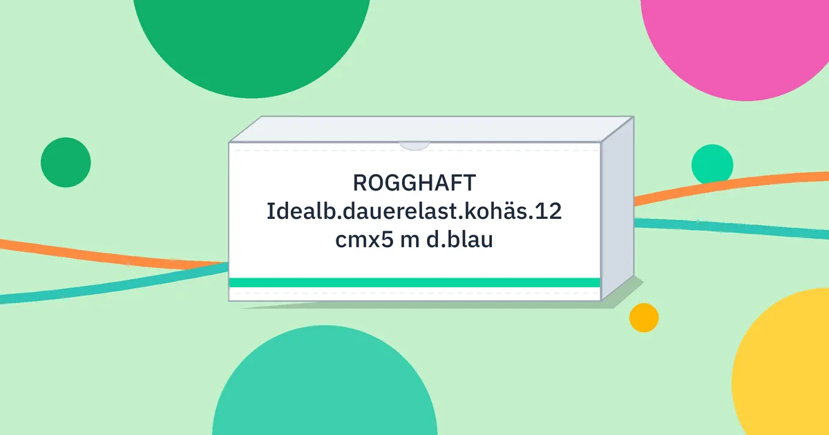 Symbolbild: Packung mit der Aufschrift ROGGHAFT Idealb.dauerelast.kohäs.12 cmx5 m d.blau (PZN 00222485) – Verfügbarkeit und Bezug in Apotheken in Frankfurt am Main