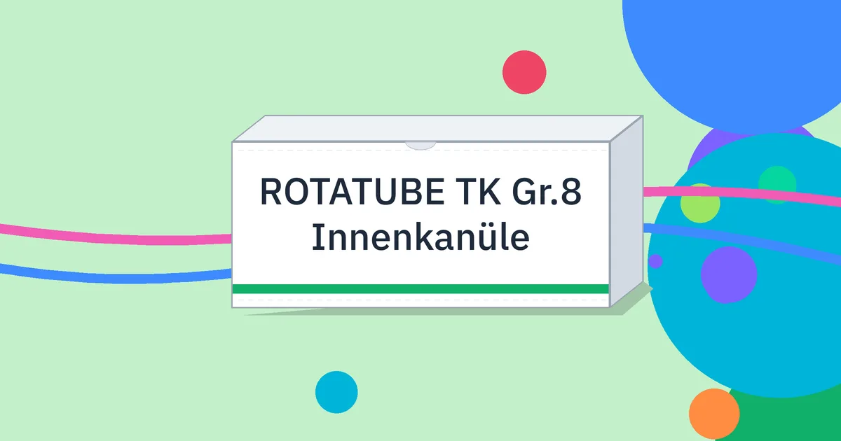 Symbolbild: Packung mit der Aufschrift ROTATUBE TK Gr.8 Innenkanüle (PZN 20925326) – Verfügbarkeit und Bezug in Apotheken in Frankfurt am Main