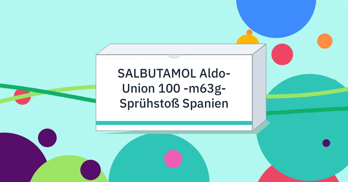 Symbolbild: Packung mit der Aufschrift SALBUTAMOL Aldo-Union 100 -m63g-Sprühstoß Spanien (PZN 19196980) – Verfügbarkeit und Bezug in Apotheken in Frankfurt am Main