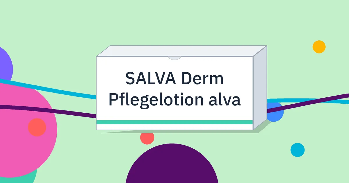 Symbolbild: Packung mit der Aufschrift SALVA Derm Pflegelotion alva (PZN 12394062) – Verfügbarkeit und Bezug in Apotheken in Frankfurt am Main