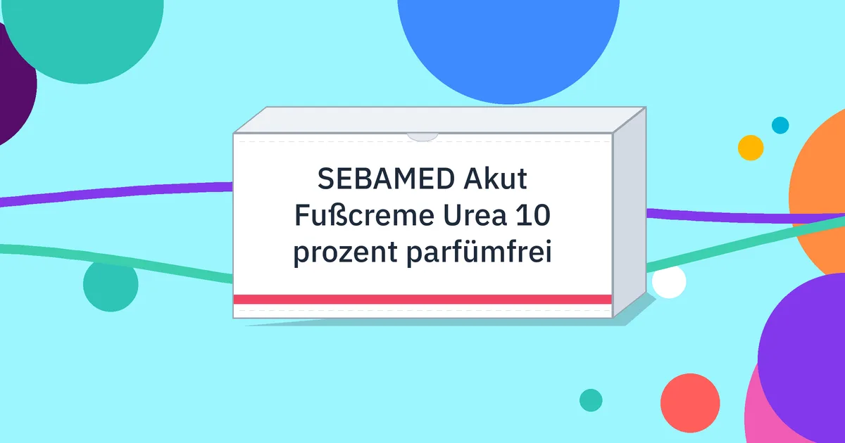 Symbolbild: Packung mit der Aufschrift SEBAMED Akut Fußcreme Urea 10 prozent parfümfrei (PZN 19949540) – Verfügbarkeit und Bezug in Apotheken in Frankfurt am Main