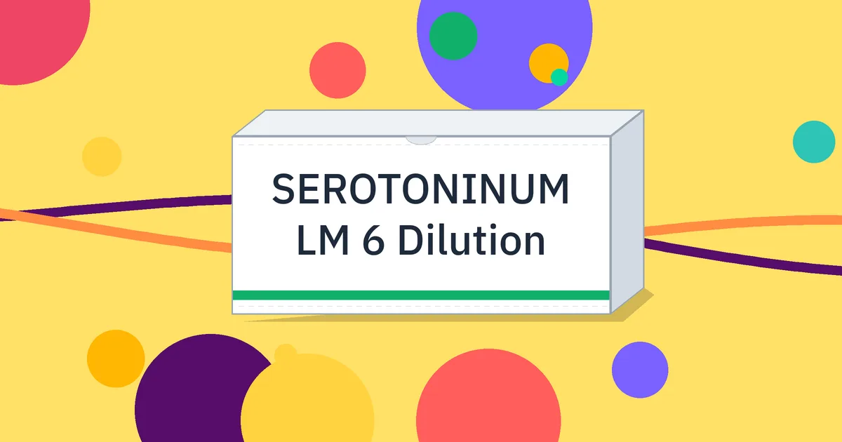 Symbolbild: Packung mit der Aufschrift SEROTONINUM LM 6 Dilution (PZN 09651118) – Verfügbarkeit und Bezug in Apotheken in Frankfurt am Main