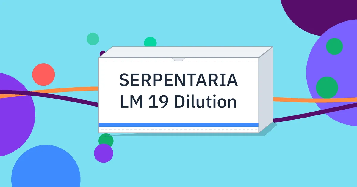Symbolbild: Packung mit der Aufschrift SERPENTARIA LM 19 Dilution (PZN 13676348) – Verfügbarkeit und Bezug in Apotheken in Frankfurt am Main