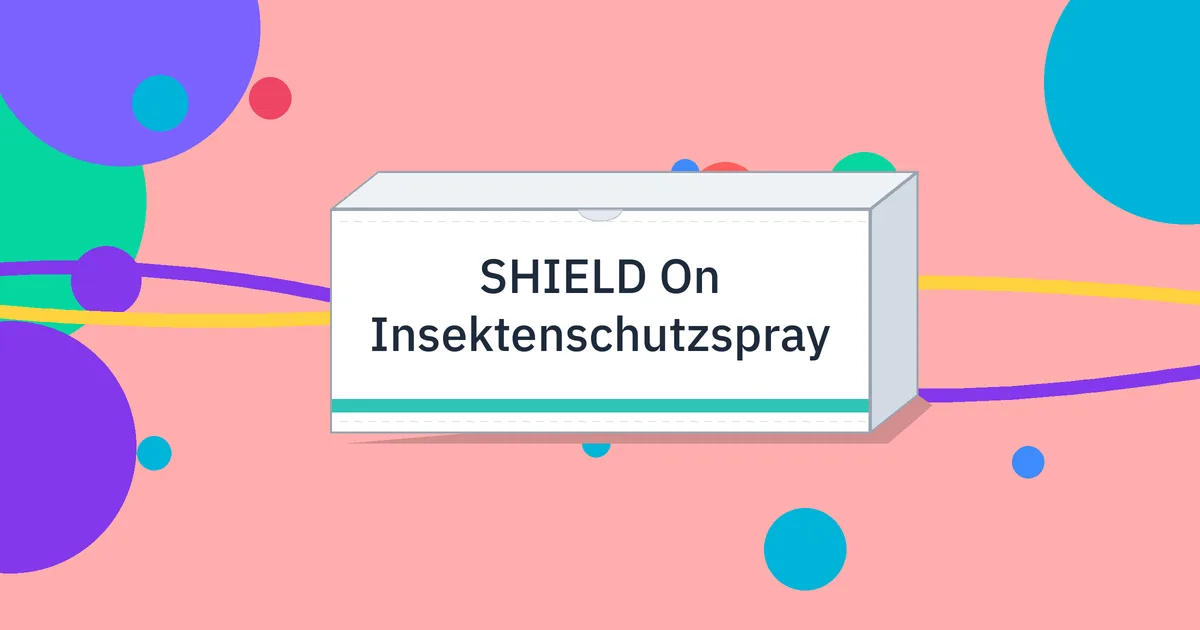 Symbolbild: Packung mit der Aufschrift SHIELD On Insektenschutzspray (PZN 20025019) – Verfügbarkeit und Bezug in Apotheken in Frankfurt am Main