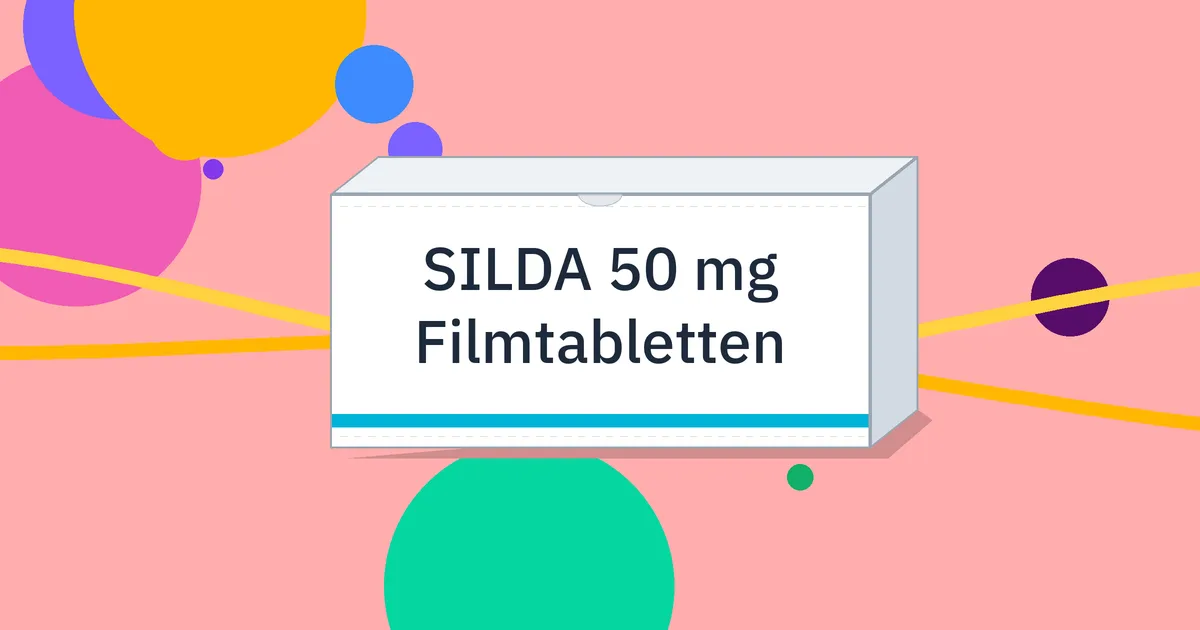 Symbolbild: Packung mit der Aufschrift SILDA 50 mg Filmtabletten (PZN 01795065) – Verfügbarkeit und Bezug in Apotheken in Frankfurt am Main