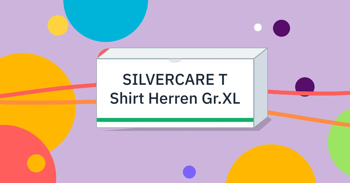 Symbolbild: Packung mit der Aufschrift SILVERCARE T Shirt Herren Gr.XL (PZN 09270942) – Verfügbarkeit und Bezug in Apotheken in Frankfurt am Main