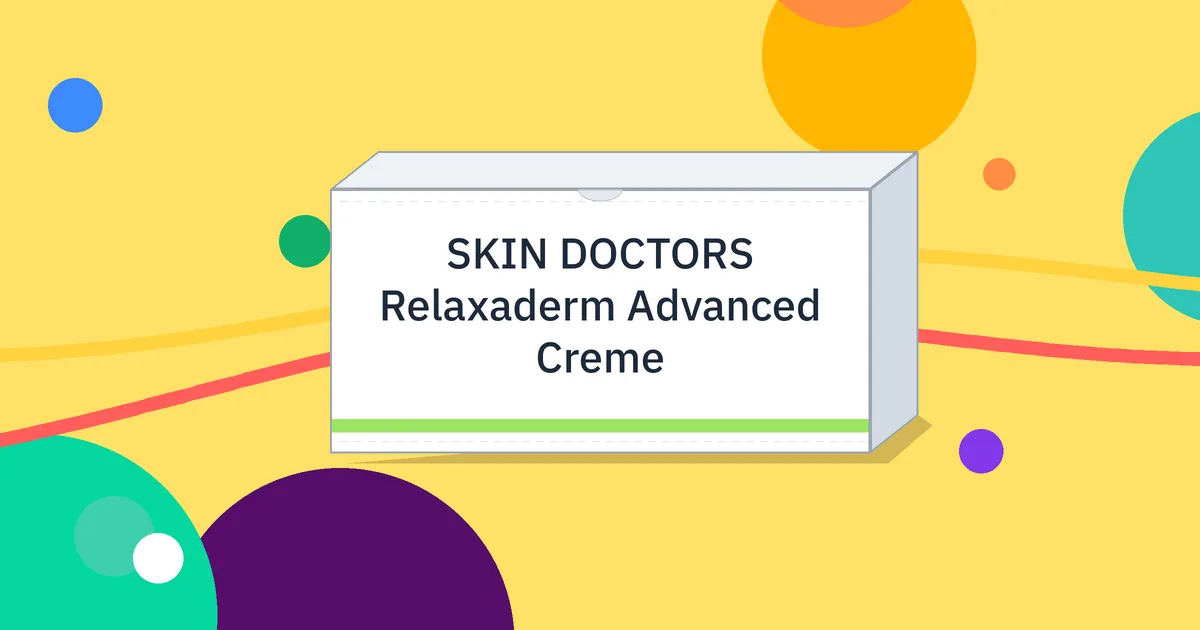 Symbolbild: Packung mit der Aufschrift SKIN DOCTORS Relaxaderm Advanced Creme (PZN 09087793) – Verfügbarkeit und Bezug in Apotheken in Frankfurt am Main