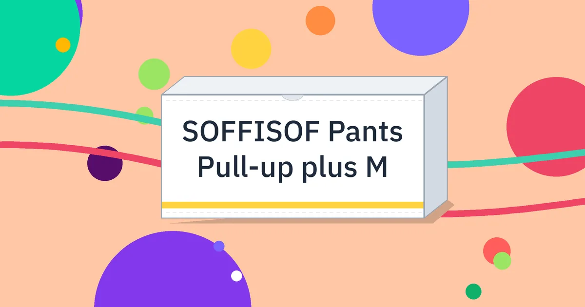 Symbolbild: Packung mit der Aufschrift SOFFISOF Pants Pull-up plus M (PZN 14043852) – Verfügbarkeit und Bezug in Apotheken in Frankfurt am Main