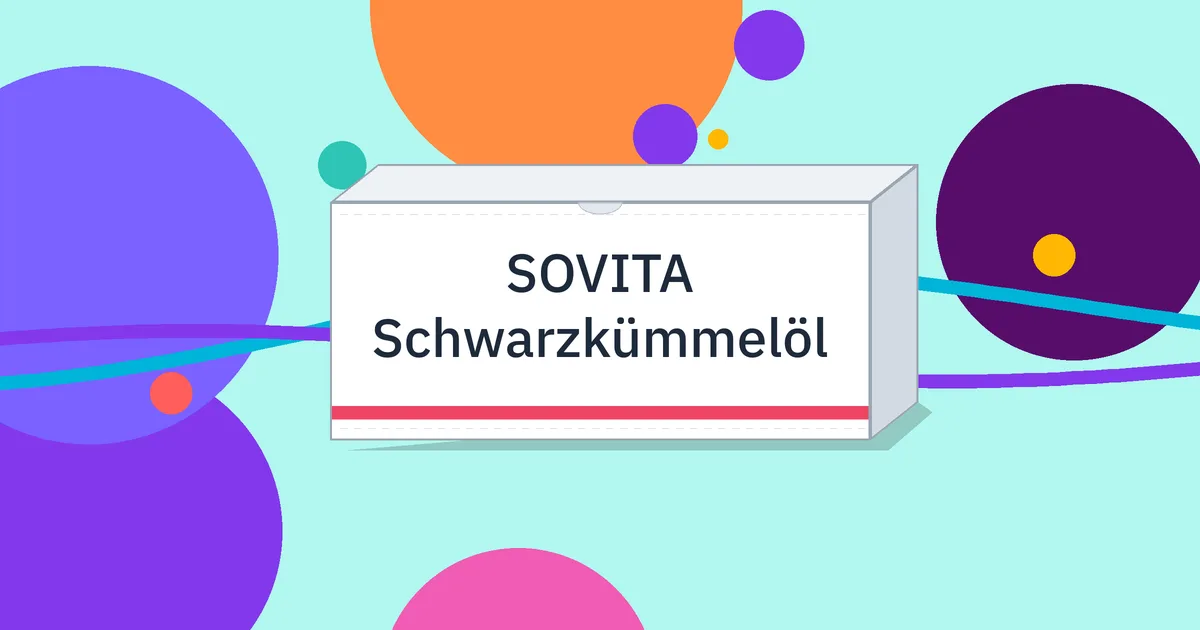 Symbolbild: Packung mit der Aufschrift SOVITA Schwarzkümmelöl (PZN 06904607) – Verfügbarkeit und Bezug in Apotheken in Frankfurt am Main
