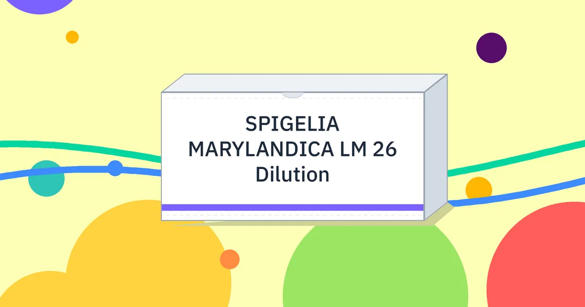 Symbolbild: Packung mit der Aufschrift SPIGELIA MARYLANDICA LM 26 Dilution (PZN 13195761) – Verfügbarkeit und Bezug in Apotheken in Frankfurt am Main