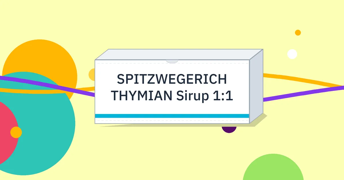 Symbolbild: Packung mit der Aufschrift SPITZWEGERICH THYMIAN Sirup 1:1 (PZN 19470694) – Verfügbarkeit und Bezug in Apotheken in Frankfurt am Main