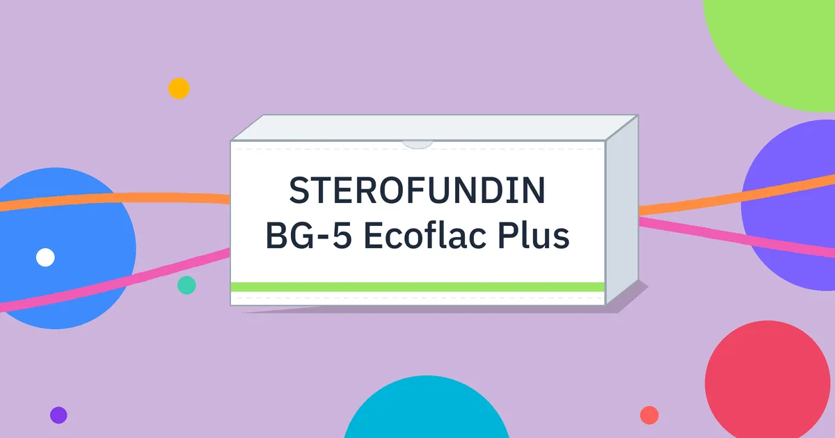 Symbolbild: Packung mit der Aufschrift STEROFUNDIN BG-5 Ecoflac Plus (PZN 08609284) – Verfügbarkeit und Bezug in Apotheken in Frankfurt am Main