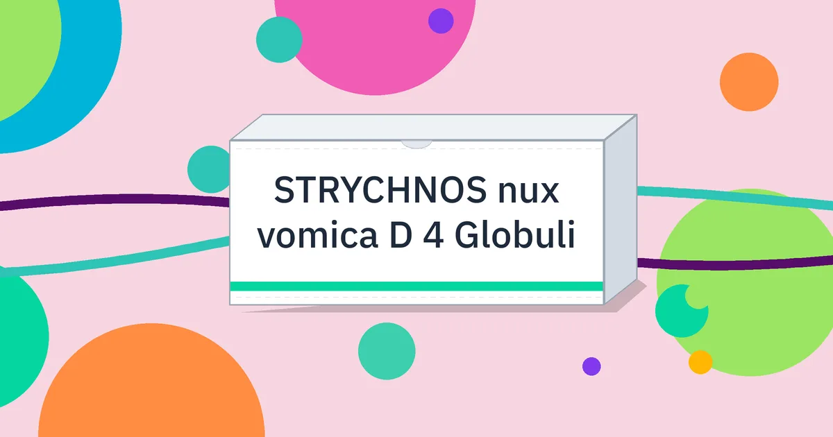 Symbolbild: Packung mit der Aufschrift STRYCHNOS nux vomica D 4 Globuli (PZN 11282616) – Verfügbarkeit und Bezug in Apotheken in Frankfurt am Main