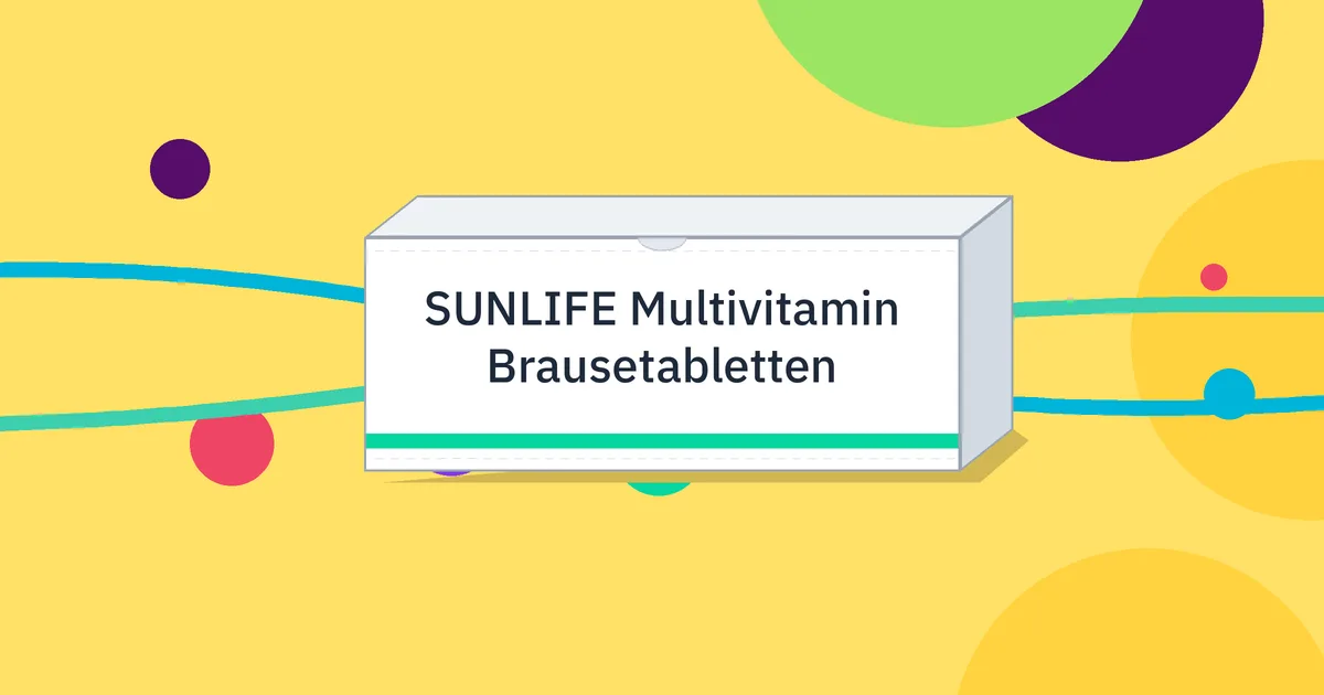 Symbolbild: Packung mit der Aufschrift SUNLIFE Multivitamin Brausetabletten (PZN 10410087) – Verfügbarkeit und Bezug in Apotheken in Frankfurt am Main