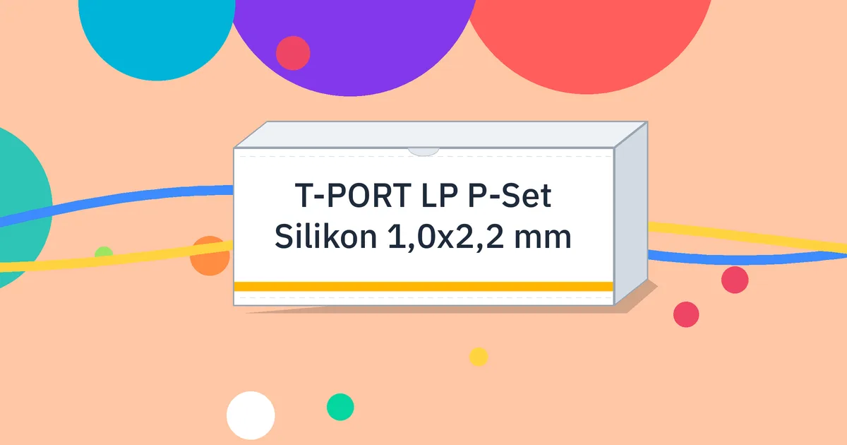 Symbolbild: Packung mit der Aufschrift T-PORT LP P-Set Silikon 1,0x2,2 mm (PZN 17589020) – Verfügbarkeit und Bezug in Apotheken in Frankfurt am Main