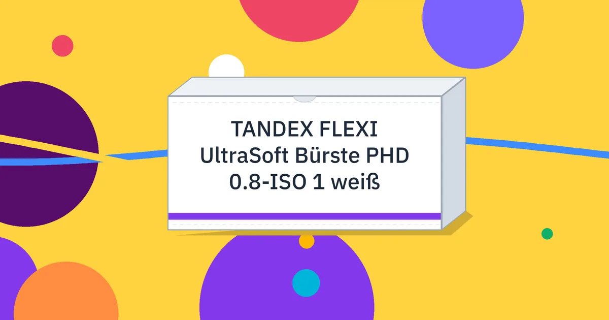 Symbolbild: Packung mit der Aufschrift TANDEX FLEXI UltraSoft Bürste PHD 0.8-ISO 1 weiß (PZN 16501833) – Verfügbarkeit und Bezug in Apotheken in Frankfurt am Main