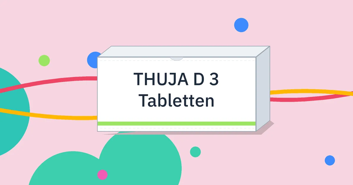 Symbolbild: Packung mit der Aufschrift THUJA D 3 Tabletten (PZN 02107682) – Verfügbarkeit und Bezug in Apotheken in Frankfurt am Main