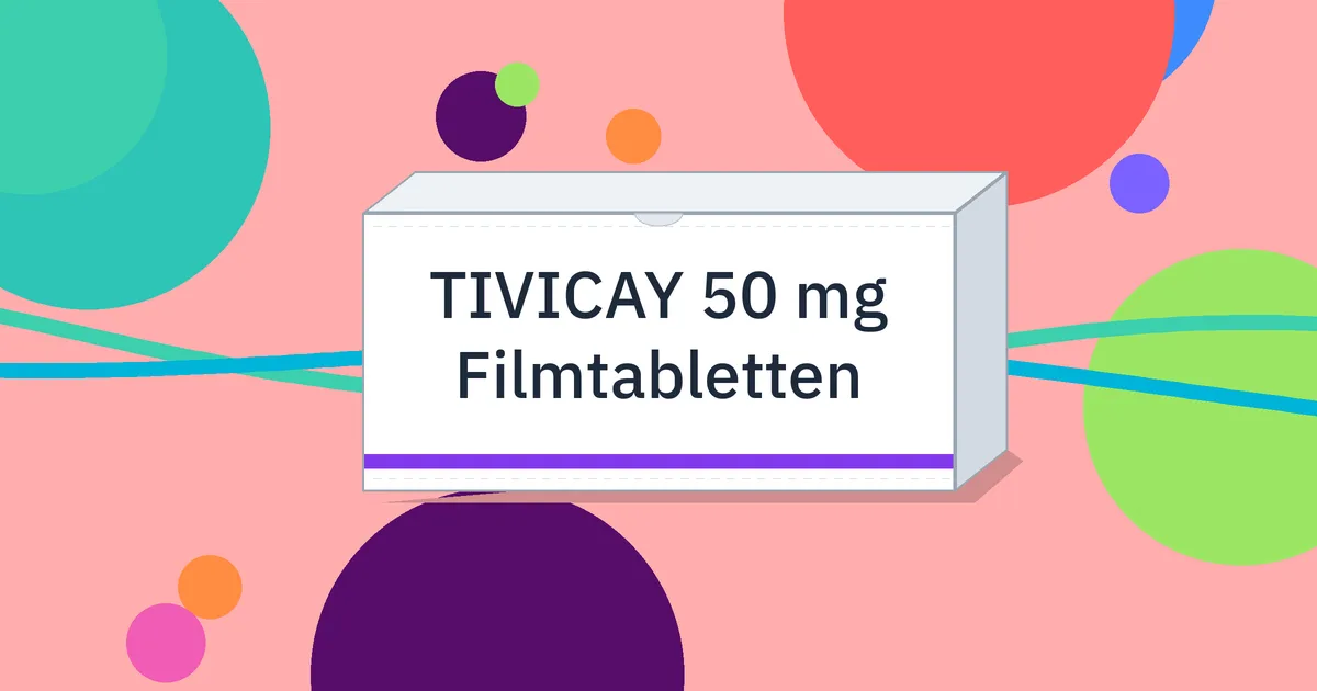 Symbolbild: Packung mit der Aufschrift TIVICAY 50 mg Filmtabletten (PZN 07522983) – Verfügbarkeit und Bezug in Apotheken in Frankfurt am Main