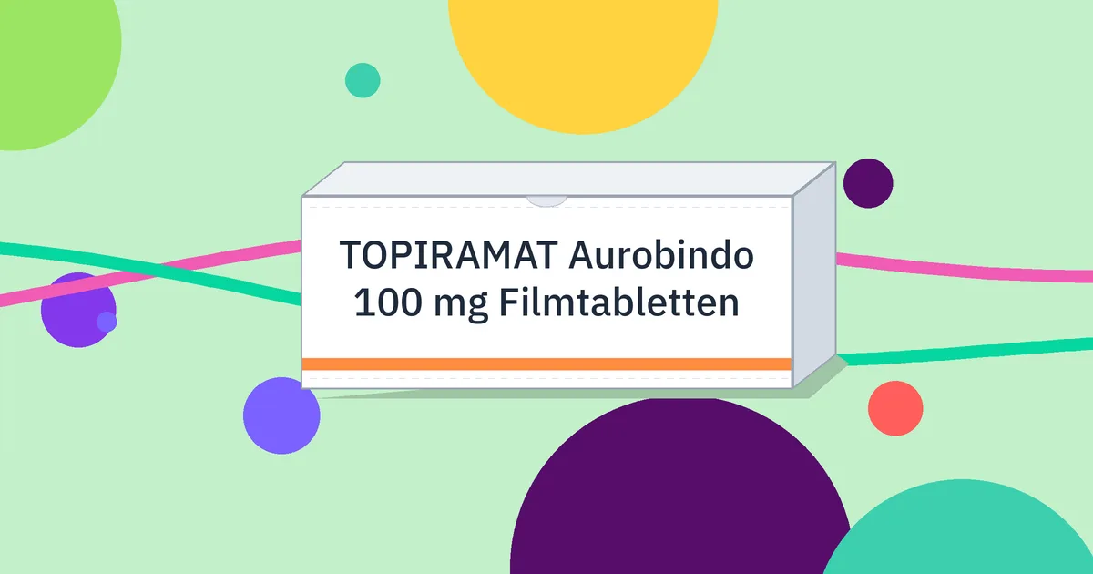 Symbolbild: Packung mit der Aufschrift TOPIRAMAT Aurobindo 100 mg Filmtabletten (PZN 09713836) – Verfügbarkeit und Bezug in Apotheken in Frankfurt am Main