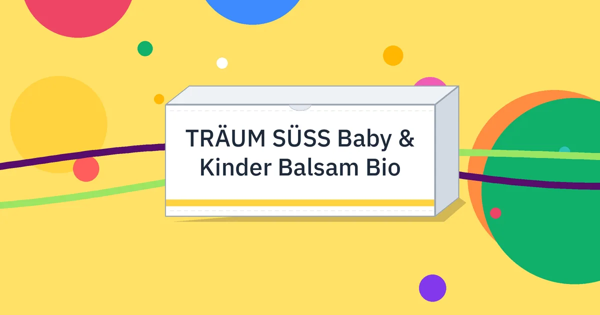 Symbolbild: Packung mit der Aufschrift TRÄUM SÜSS Baby & Kinder Balsam Bio (PZN 19944850) – Verfügbarkeit und Bezug in Apotheken in Frankfurt am Main