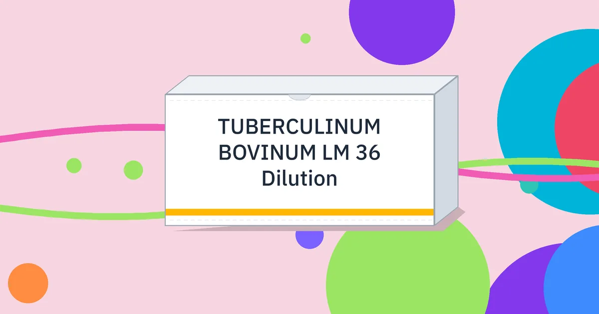 Symbolbild: Packung mit der Aufschrift TUBERCULINUM BOVINUM LM 36 Dilution (PZN 13254110) – Verfügbarkeit und Bezug in Apotheken in Frankfurt am Main