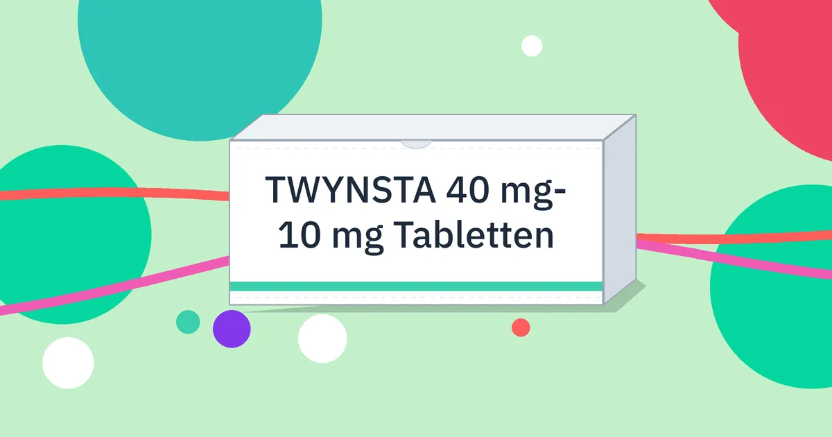 Symbolbild: Packung mit der Aufschrift TWYNSTA 40 mg-10 mg Tabletten (PZN 12526351) – Verfügbarkeit und Bezug in Apotheken in Frankfurt am Main