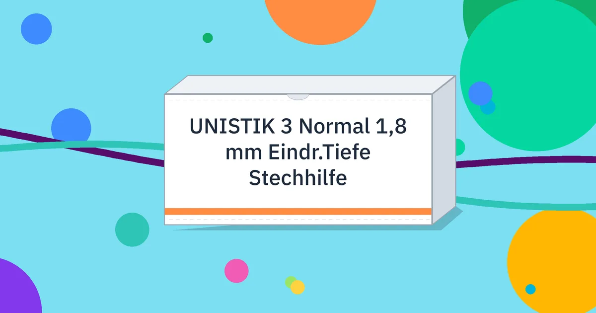 Symbolbild: Packung mit der Aufschrift UNISTIK 3 Normal 1,8 mm Eindr.Tiefe Stechhilfe (PZN 03802409) – Verfügbarkeit und Bezug in Apotheken in Frankfurt am Main
