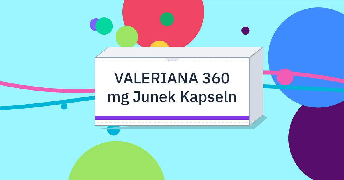 Symbolbild: Packung mit der Aufschrift VALERIANA 360 mg Junek Kapseln (PZN 10336876) – Verfügbarkeit und Bezug in Apotheken in Frankfurt am Main