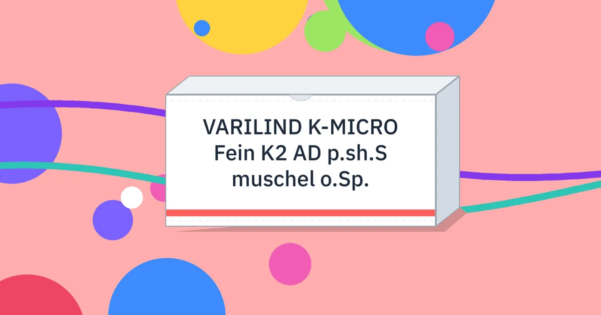 Symbolbild: Packung mit der Aufschrift VARILIND K-MICRO Fein K2 AD p.sh.S muschel o.Sp. (PZN 20559554) – Verfügbarkeit und Bezug in Apotheken in Frankfurt am Main