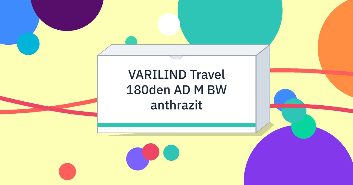 Symbolbild: Packung mit der Aufschrift VARILIND Travel 180den AD M BW anthrazit (PZN 02681197) – Verfügbarkeit und Bezug in Apotheken in Frankfurt am Main