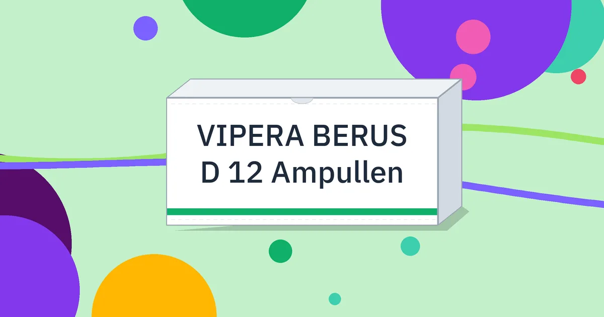Symbolbild: Packung mit der Aufschrift VIPERA BERUS D 12 Ampullen (PZN 02597367) – Verfügbarkeit und Bezug in Apotheken in Frankfurt am Main