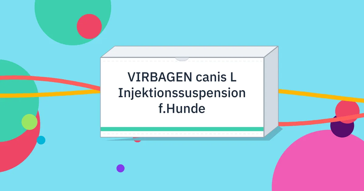 Symbolbild: Packung mit der Aufschrift VIRBAGEN canis L Injektionssuspension f.Hunde (PZN 14006124) – Verfügbarkeit und Bezug in Apotheken in Frankfurt am Main