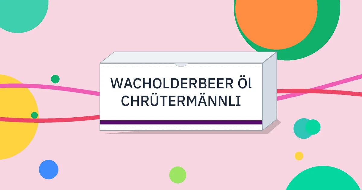 Symbolbild: Packung mit der Aufschrift WACHOLDERBEER Öl CHRÜTERMÄNNLI (PZN 07197514) – Verfügbarkeit und Bezug in Apotheken in Frankfurt am Main