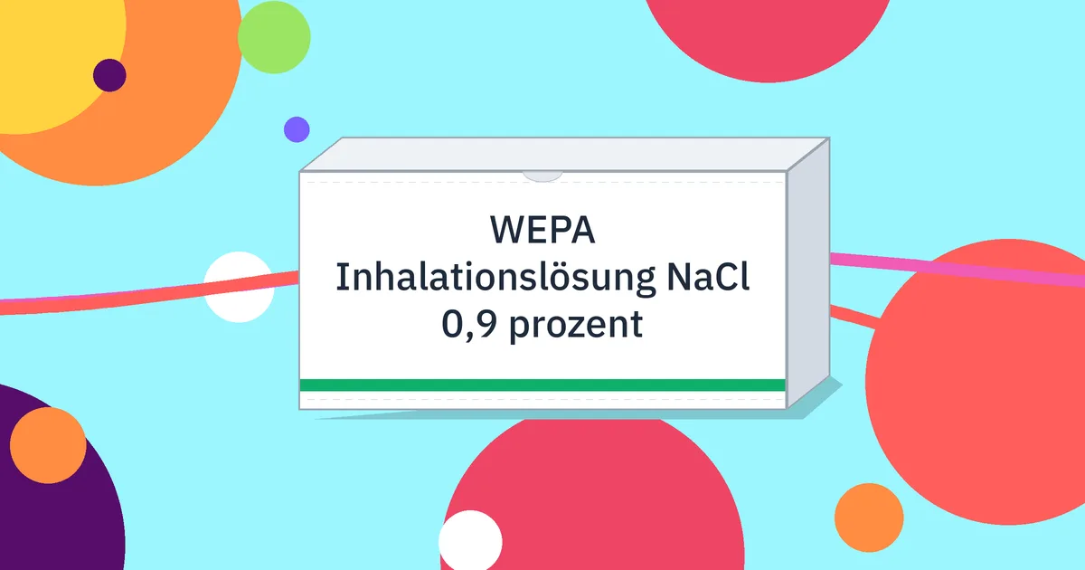 Symbolbild: Packung mit der Aufschrift WEPA Inhalationslösung NaCl 0,9 prozent (PZN 16582731) – Verfügbarkeit und Bezug in Apotheken in Frankfurt am Main