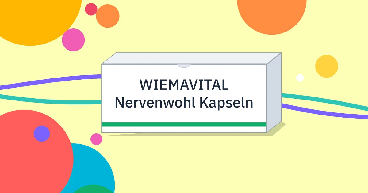 Symbolbild: Packung mit der Aufschrift WIEMAVITAL Nervenwohl Kapseln (PZN 19880653) – Verfügbarkeit und Bezug in Apotheken in Frankfurt am Main