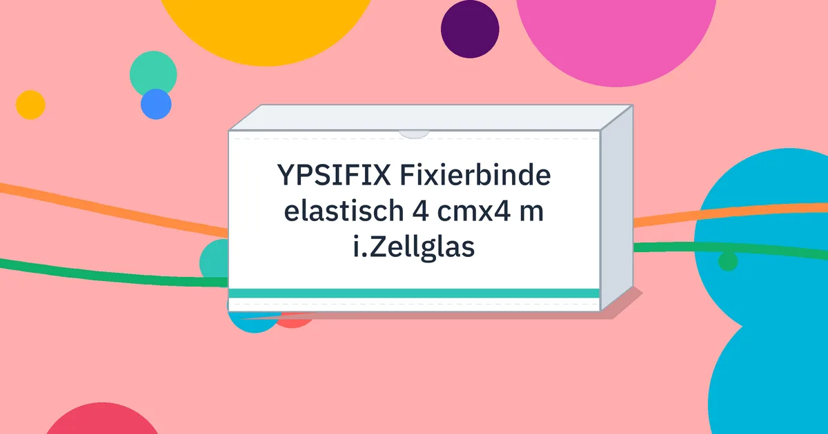 Symbolbild: Packung mit der Aufschrift YPSIFIX Fixierbinde elastisch 4 cmx4 m i.Zellglas (PZN 12603399) – Verfügbarkeit und Bezug in Apotheken in Frankfurt am Main