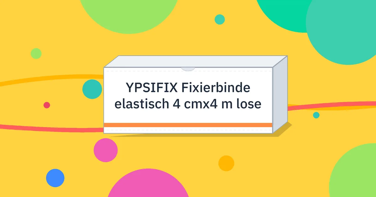 Symbolbild: Packung mit der Aufschrift YPSIFIX Fixierbinde elastisch 4 cmx4 m lose (PZN 12603407) – Verfügbarkeit und Bezug in Apotheken in Frankfurt am Main