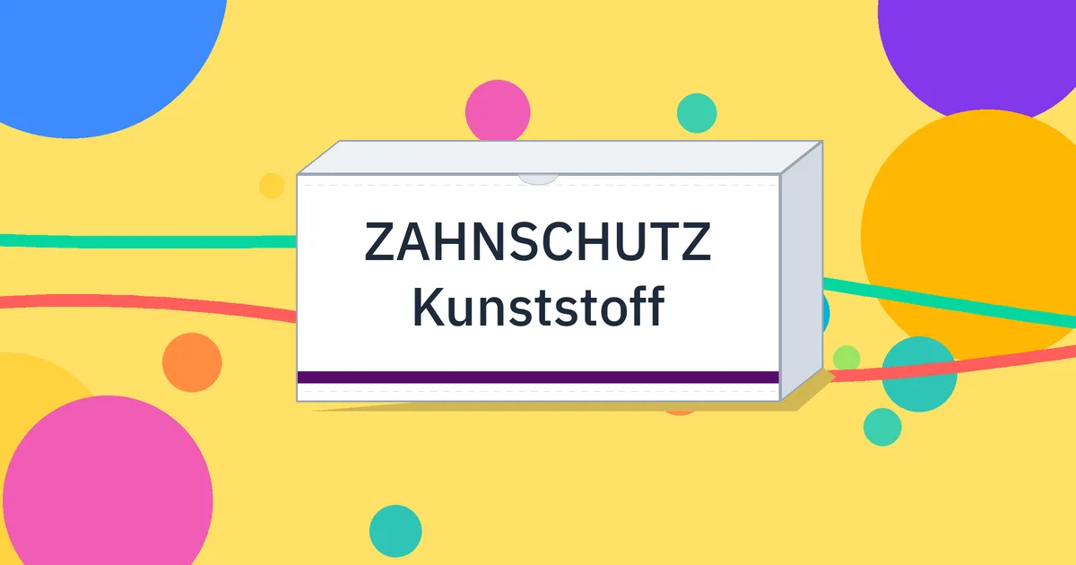 Symbolbild: Packung mit der Aufschrift ZAHNSCHUTZ Kunststoff (PZN 08761201) – Verfügbarkeit und Bezug in Apotheken in Frankfurt am Main
