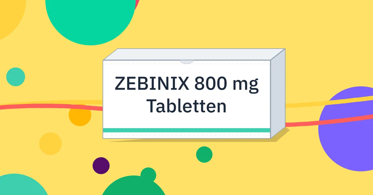 Symbolbild: Packung mit der Aufschrift ZEBINIX 800 mg Tabletten (PZN 01229928) – Verfügbarkeit und Bezug in Apotheken in Frankfurt am Main