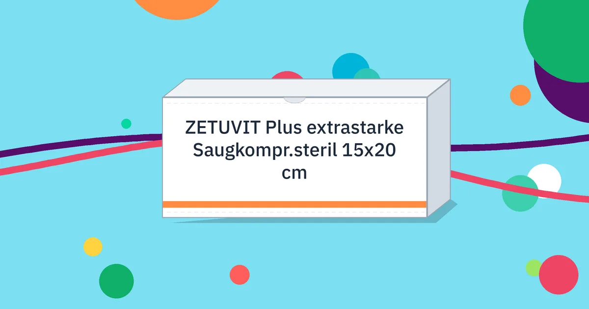 Symbolbild: Packung mit der Aufschrift ZETUVIT Plus extrastarke Saugkompr.steril 15x20 cm (PZN 20025657) – Verfügbarkeit und Bezug in Apotheken in Frankfurt am Main