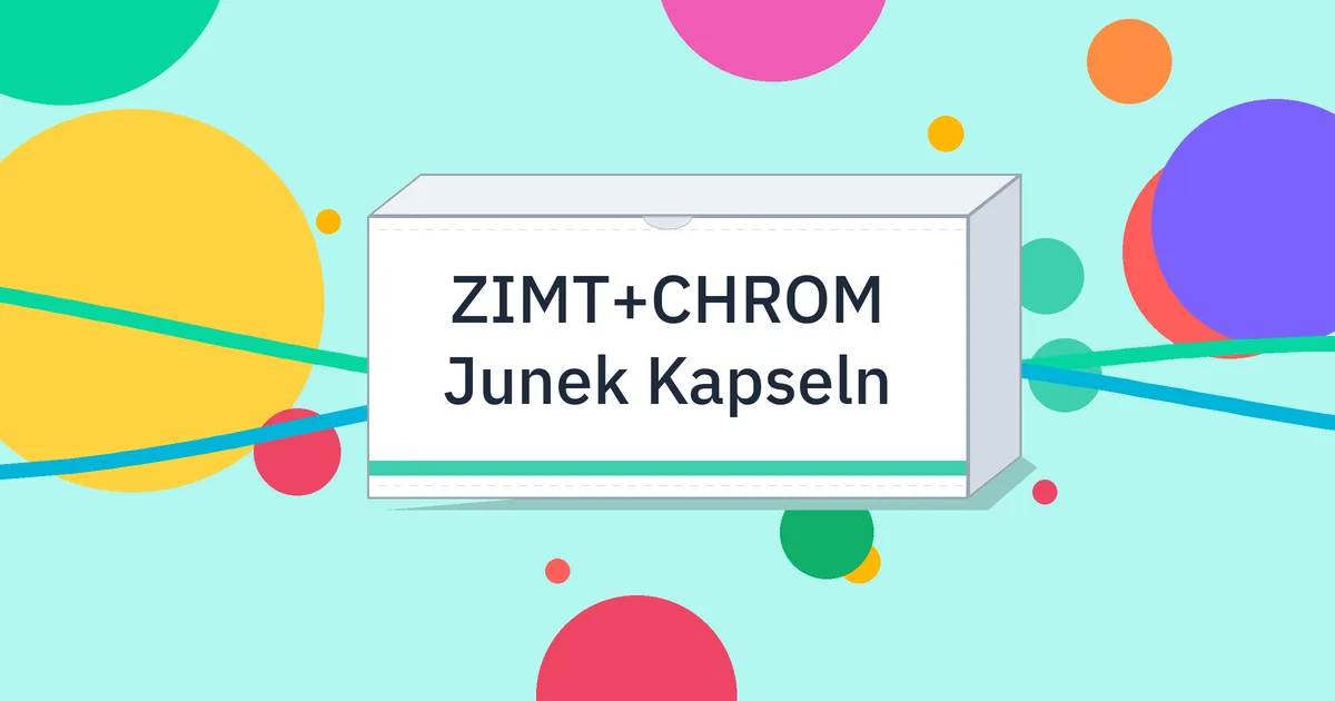 Symbolbild: Packung mit der Aufschrift ZIMT+CHROM Junek Kapseln (PZN 10396358) – Verfügbarkeit und Bezug in Apotheken in Frankfurt am Main